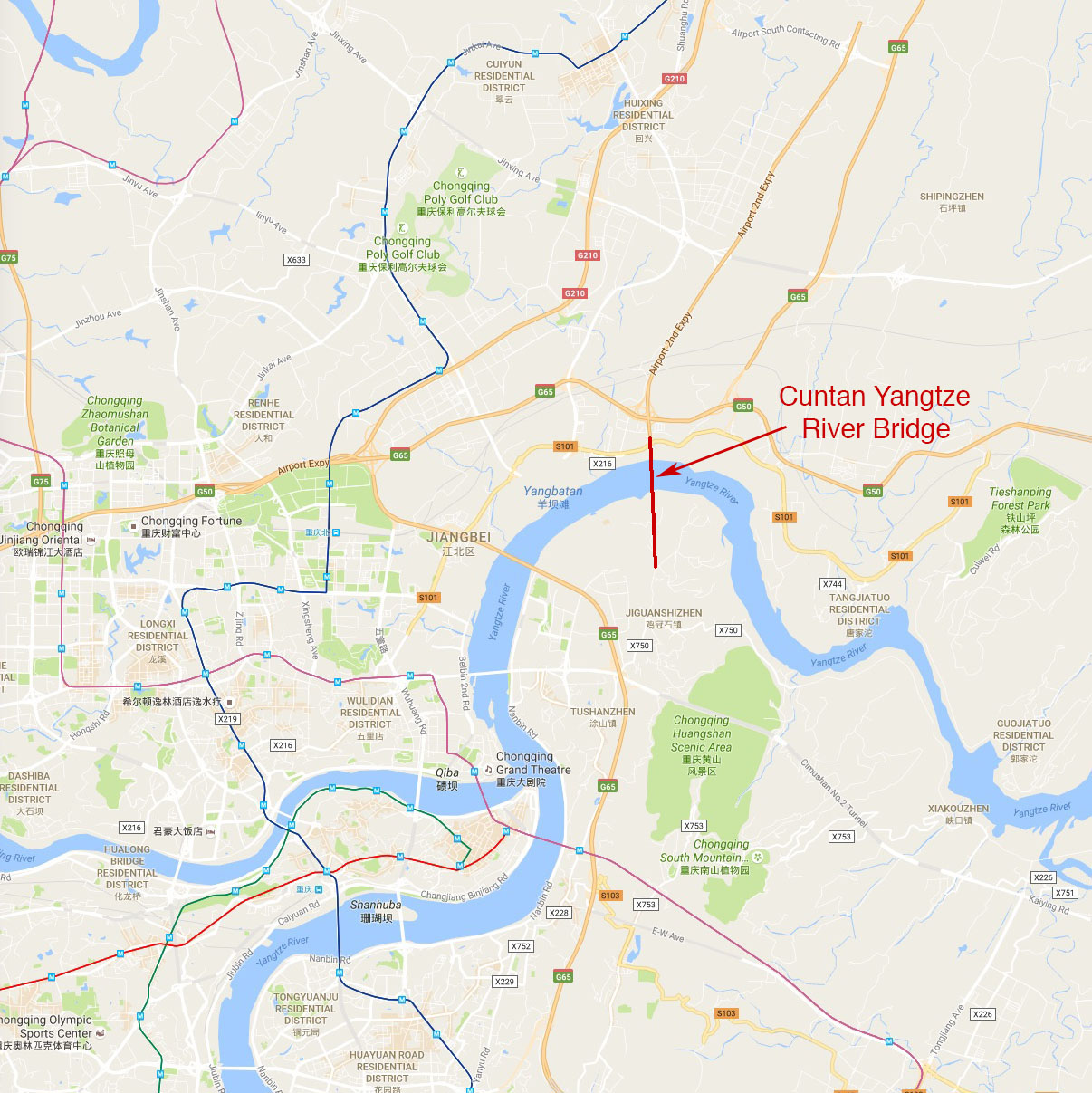 Cuntan Yangtze River Bridge - HighestBridges.com