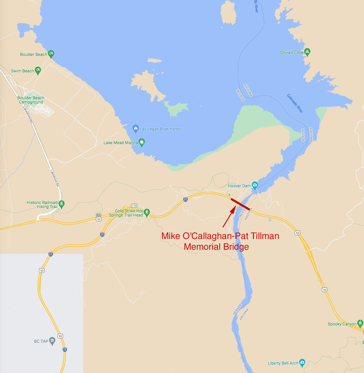 File:Mike O'Callaghan-Pat TillmanLocationMap.jpg - HighestBridges.com